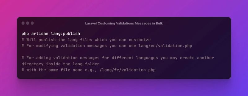 Kumaravel K on LinkedIn: #laravel #php #validations Kumaravel K on LinkedIn: #laravel #php #validations