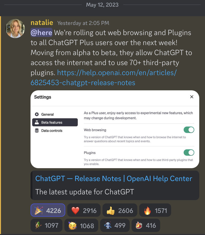 Bahaaldine A. on LinkedIn: OpenAI rolling out plugins and web browsing ... Bahaaldine A. on LinkedIn: OpenAI rolling out plugins and web browsing ...