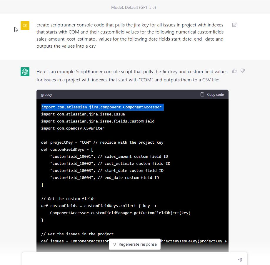 Choon Keat Seet on LinkedIn: chatgpt can create scriptrunner console ... Choon Keat Seet on LinkedIn: chatgpt can create scriptrunner console ...