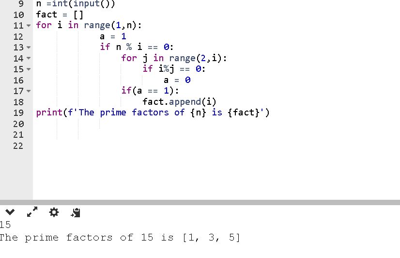 Manju Bashini on LinkedIn: #python #primefactors #algorithm # ... Manju Bashini on LinkedIn: #python #primefactors #algorithm # ...