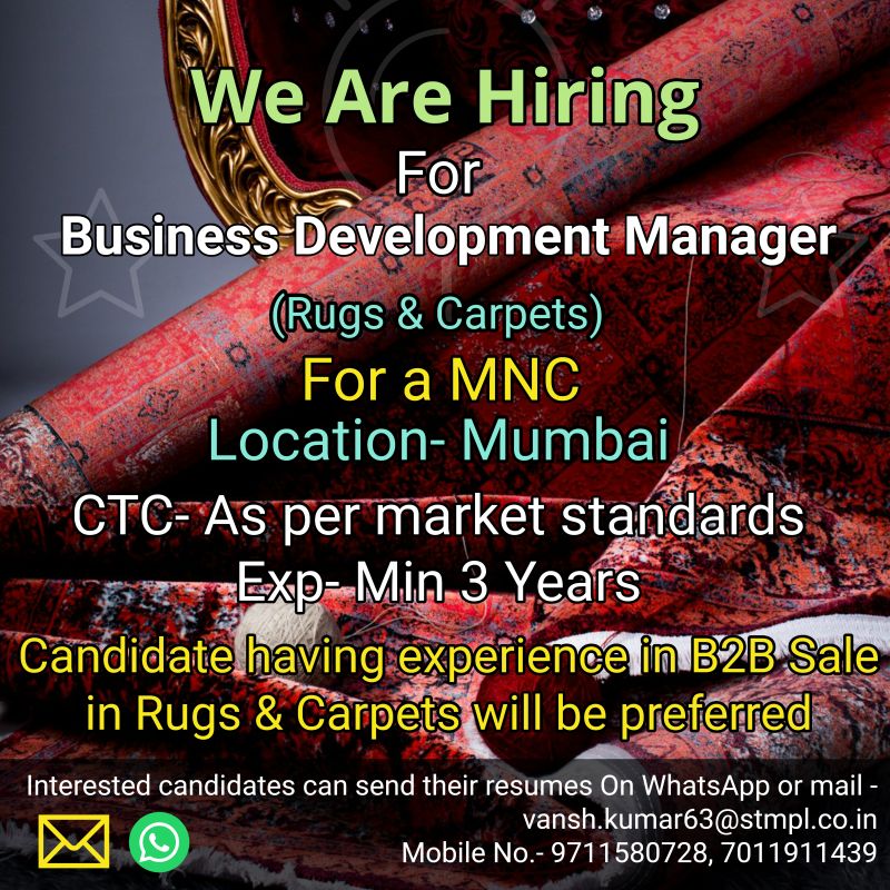 Vansh Kumar on LinkedIn: #sales #mumbai #mumbaijobs #carpet #rugs # ... Vansh Kumar on LinkedIn: #sales #mumbai #mumbaijobs #carpet #rugs # ...