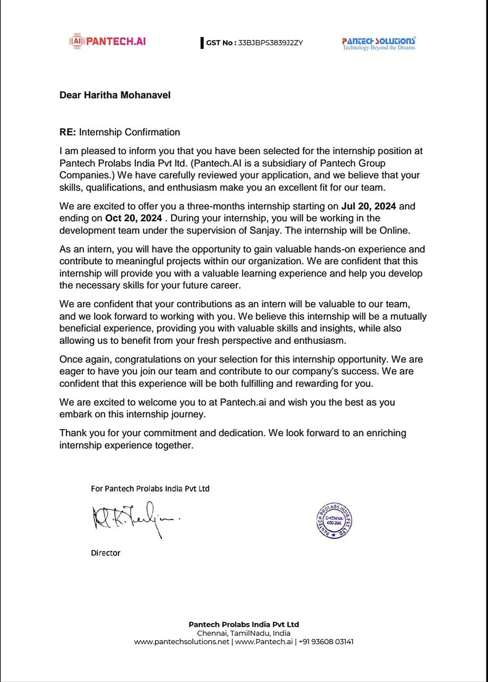 Haritha Mohanavel on LinkedIn: #internship #ai #datascience # ... Haritha Mohanavel on LinkedIn: #internship #ai #datascience # ...
