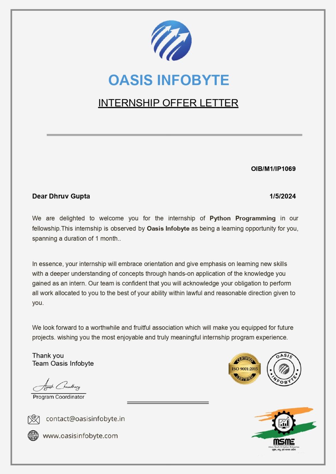 dhruv gupta on LinkedIn: #internship #python dhruv gupta on LinkedIn: #internship #python