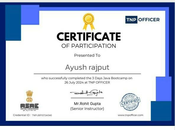 Ayush Rajput on LinkedIn: #java #bootcamp #programming #coding #tech # ... Ayush Rajput on LinkedIn: #java #bootcamp #programming #coding #tech # ...