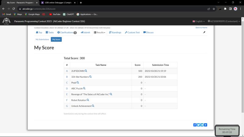 Mankena Naresh on LinkedIn: #atcoder #python Mankena Naresh on LinkedIn: #atcoder #python