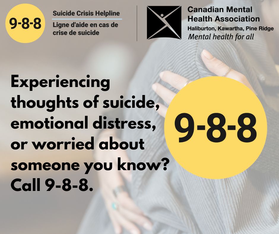 C.M.H.A. Haliburton, Kawartha, Pine Ridge on LinkedIn: 9-8-8 Suicide ... C.M.H.A. Haliburton, Kawartha, Pine Ridge on LinkedIn: 9-8-8 Suicide ...