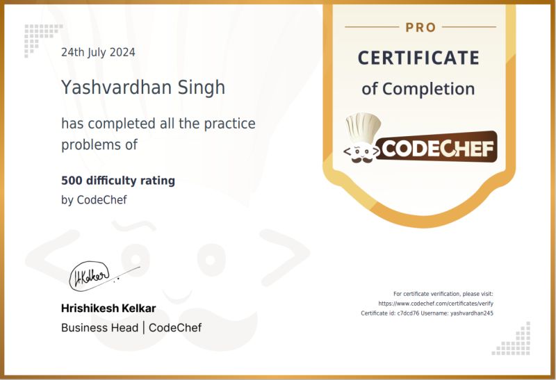 Yashvardhan Singh on LinkedIn: #codechef #cplusplus #codingjourney # ... Yashvardhan Singh on LinkedIn: #codechef #cplusplus #codingjourney # ...