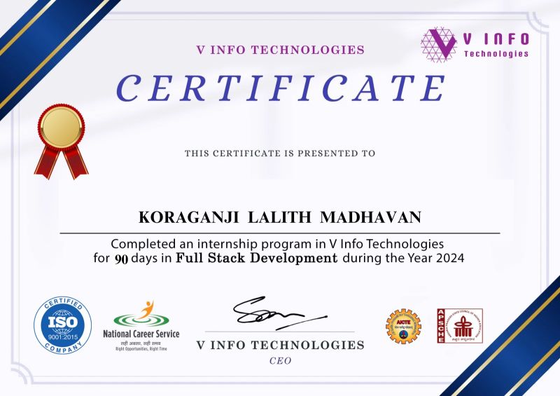 Koraganji Lalith Madhavan on LinkedIn: #fullstack #webdevelopment # ... Koraganji Lalith Madhavan on LinkedIn: #fullstack #webdevelopment # ...