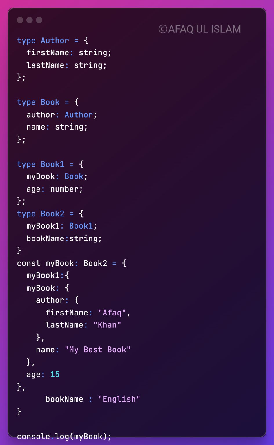 AFAQ UL ISLAM on LinkedIn: #typescript #coding #programming # ... AFAQ UL ISLAM on LinkedIn: #typescript #coding #programming # ...