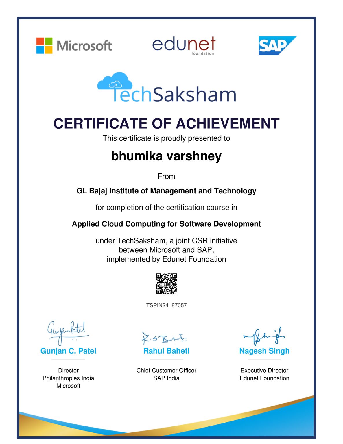 BHUMIKA VARSHNEY on LinkedIn: #edunetfoundation BHUMIKA VARSHNEY on LinkedIn: #edunetfoundation