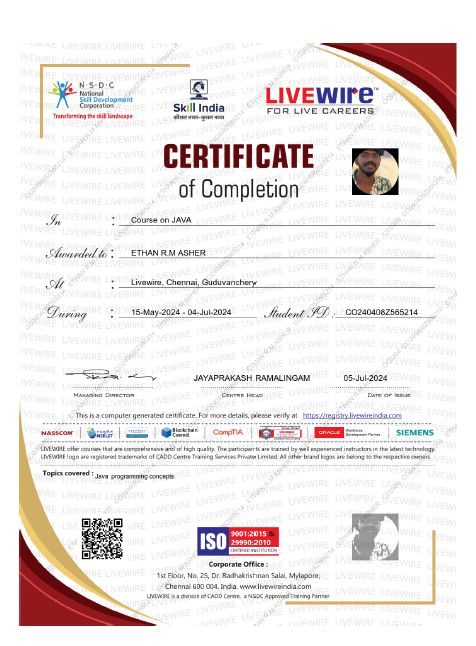 Ethan RM Asher on LinkedIn: #corejava #softwaredevelopment #caddcenter Ethan RM Asher on LinkedIn: #corejava #softwaredevelopment #caddcenter