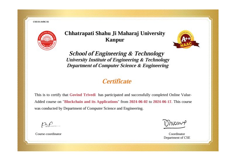 Govind Trivedi on LinkedIn: #blockchain #newskills Govind Trivedi on LinkedIn: #blockchain #newskills