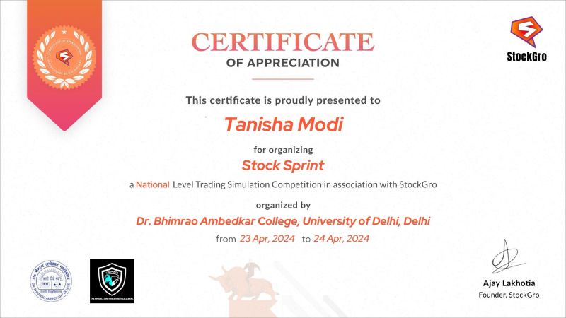 Tanisha Modi on LinkedIn: In collaboration with StockGro, team CHANAKYA ... Tanisha Modi on LinkedIn: In collaboration with StockGro, team CHANAKYA ...