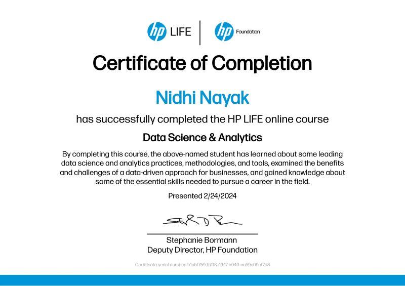 Nidhi Nayak on LinkedIn: #datascience #analytics #hplearning Nidhi Nayak on LinkedIn: #datascience #analytics #hplearning