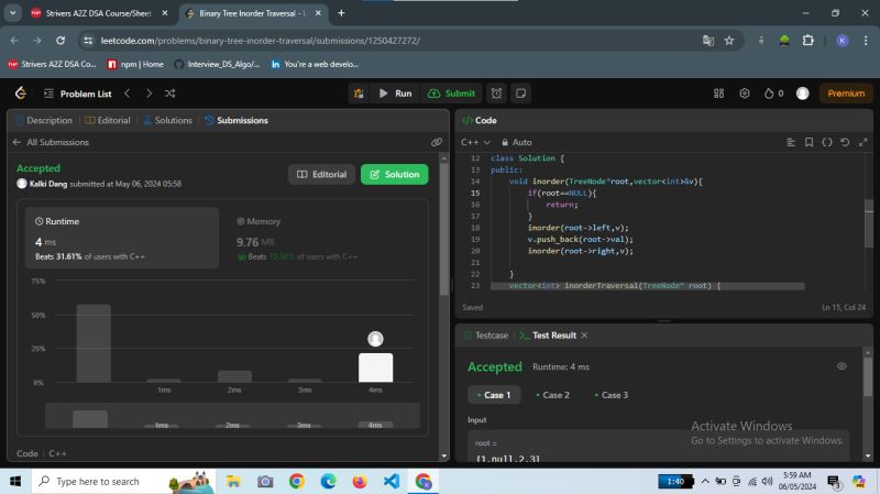 Kalki Dang on LinkedIn: #dsa #inorder #recursion #binarytree Kalki Dang on LinkedIn: #dsa #inorder #recursion #binarytree