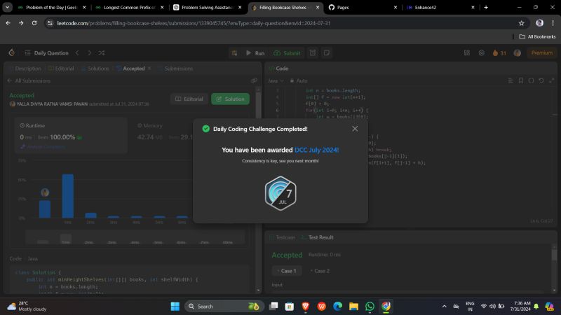 DIVYA RATNA VAMSI PAVAN YALLA on LinkedIn: #leetcode #problemsolving # ... DIVYA RATNA VAMSI PAVAN YALLA on LinkedIn: #leetcode #problemsolving # ...