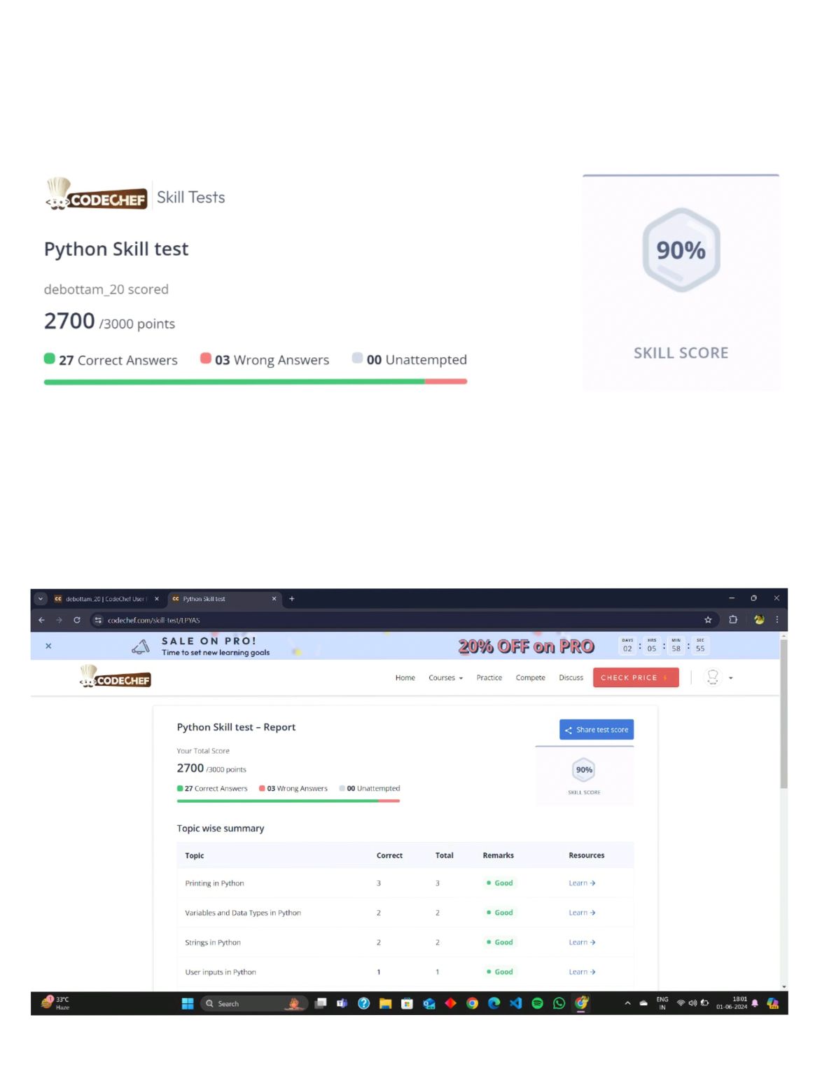 Debottam Mukherjee on LinkedIn: #python #codechef #skilltest # ... Debottam Mukherjee on LinkedIn: #python #codechef #skilltest # ...