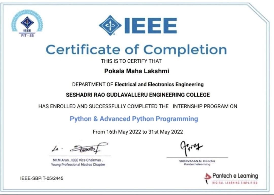 Maha Lakshmi Pokala on LinkedIn: #pythonandadvancedpythonprogramming # ... Maha Lakshmi Pokala on LinkedIn: #pythonandadvancedpythonprogramming # ...