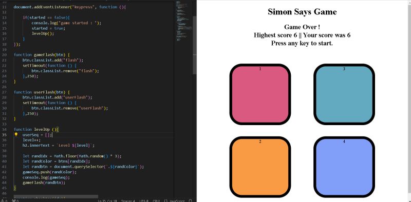Shubham Yadav on LinkedIn: #simonsaysgame #html #css #javascript # ... Shubham Yadav on LinkedIn: #simonsaysgame #html #css #javascript # ...