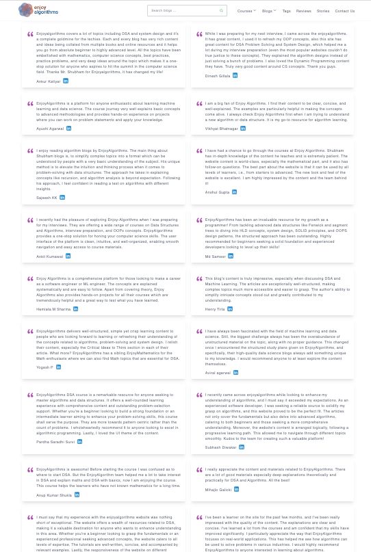 EnjoyAlgorithms on LinkedIn: #programming #algorithms #computerscience EnjoyAlgorithms on LinkedIn: #programming #algorithms #computerscience