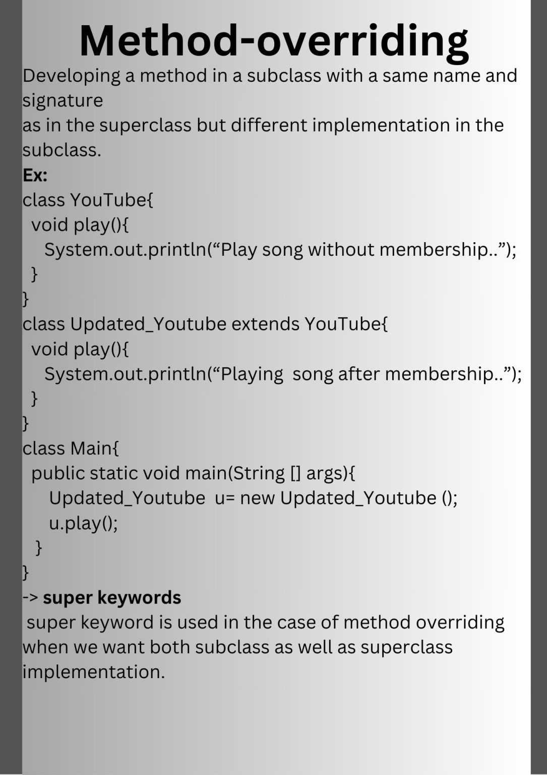 Rahul kumar rana on LinkedIn: #java #oop #methodoverriding #coding Rahul kumar rana on LinkedIn: #java #oop #methodoverriding #coding