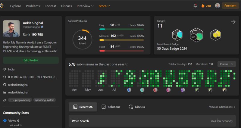 ANKIT SINGHAL on LinkedIn: 191th Day of 365 days of coding challenge ... ANKIT SINGHAL on LinkedIn: 191th Day of 365 days of coding challenge ...