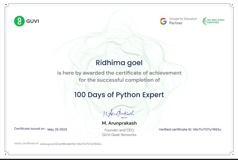Ridhima Goel on LinkedIn: #python #programming #coding #tech # ... Ridhima Goel on LinkedIn: #python #programming #coding #tech # ...