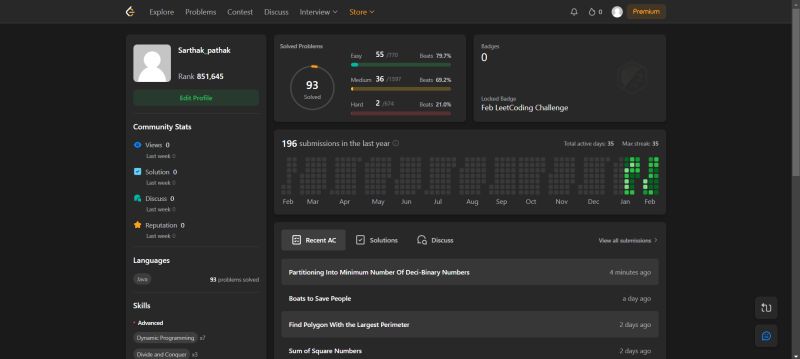 Sarthak Pathak on LinkedIn: #leetcode #day35 #leetcodechallenge #coding ... Sarthak Pathak on LinkedIn: #leetcode #day35 #leetcodechallenge #coding ...