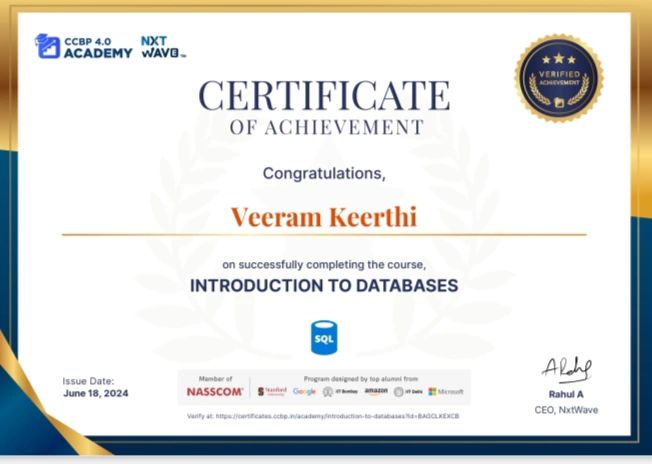 keerthi Veeram on LinkedIn: #nxtwave #sql #database #coding keerthi Veeram on LinkedIn: #nxtwave #sql #database #coding