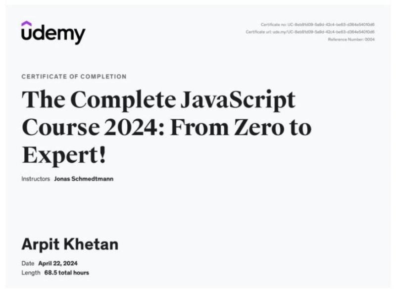 Arpit Khetan on LinkedIn: #javascript #webdevelopment #udemy # ... Arpit Khetan on LinkedIn: #javascript #webdevelopment #udemy # ...