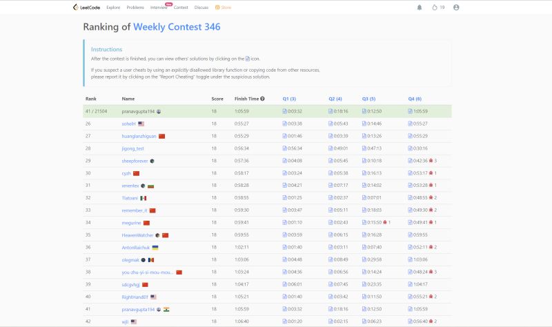 Pranav Gupta on LinkedIn: #leetcode #codingcontest #globalrank41 # ... Pranav Gupta on LinkedIn: #leetcode #codingcontest #globalrank41 # ...