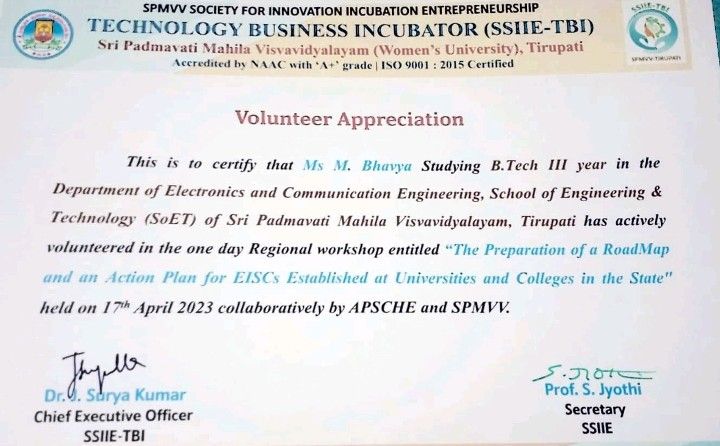 Bhavya Minchala on LinkedIn: #apsche #spmvv #incubator #tbi #workshop # ... Bhavya Minchala on LinkedIn: #apsche #spmvv #incubator #tbi #workshop # ...