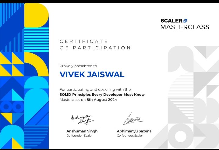 Vivek Jaiswal on LinkedIn: #webdevelopment #coding #scalermasterclass # ... Vivek Jaiswal on LinkedIn: #webdevelopment #coding #scalermasterclass # ...