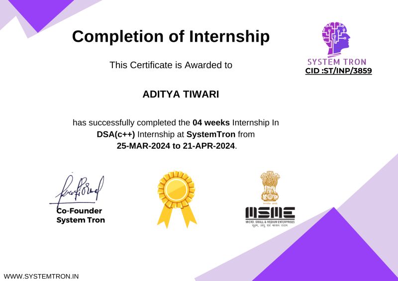 Aditya Tiwari on LinkedIn: #system #dsa #learning Aditya Tiwari on LinkedIn: #system #dsa #learning