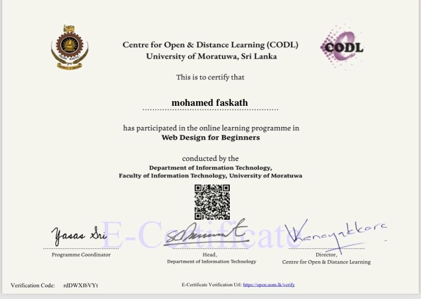 Mohamed Faskath on LinkedIn: #webdesign #carrergrowth #uom #codl Mohamed Faskath on LinkedIn: #webdesign #carrergrowth #uom #codl