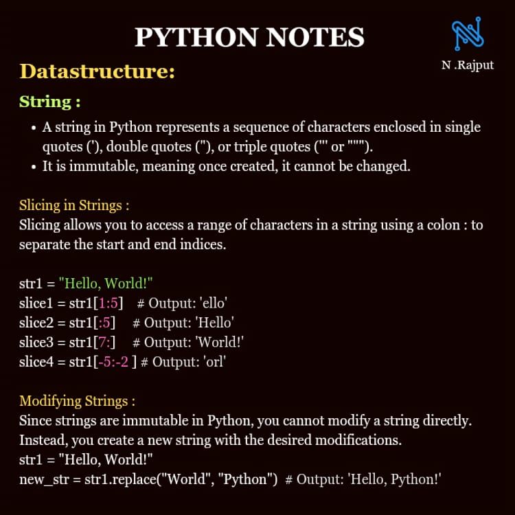 Nandini Rajput on LinkedIn: #50daysofpython #pythonstrings #learnpython ... Nandini Rajput on LinkedIn: #50daysofpython #pythonstrings #learnpython ...