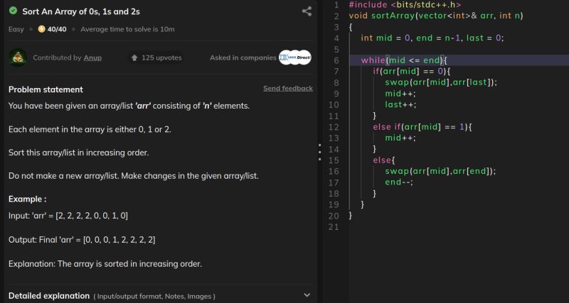 Dinesh Bodhe on LinkedIn: DAY 65: Today solved a question to solve 0s ... Dinesh Bodhe on LinkedIn: DAY 65: Today solved a question to solve 0s ...