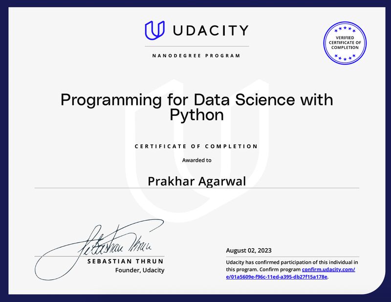 Prakhar Agarwal on LinkedIn: #datascience #python #newskills Prakhar Agarwal on LinkedIn: #datascience #python #newskills