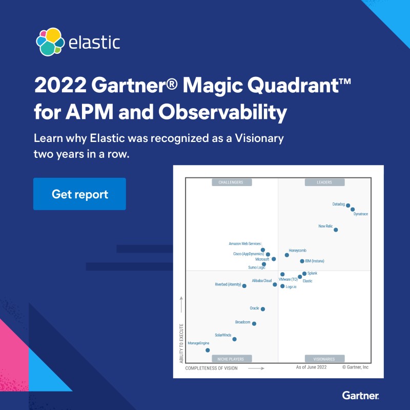 Elastic on LinkedIn: Elastic named Visionary in 2022 Gartner Magic ... Elastic on LinkedIn: Elastic named Visionary in 2022 Gartner Magic ...