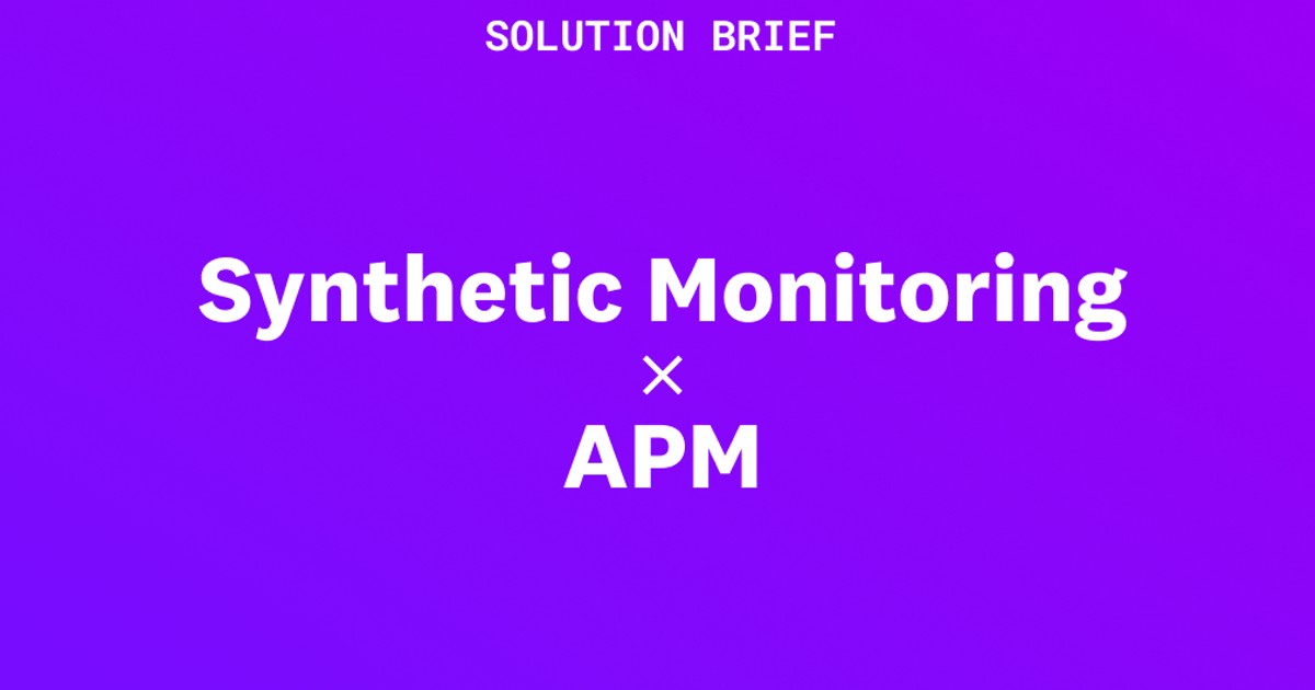 Datadog on LinkedIn: Solution Brief: Synthetic Monitoring x APM | Datadog Datadog on LinkedIn: Solution Brief: Synthetic Monitoring x APM | Datadog