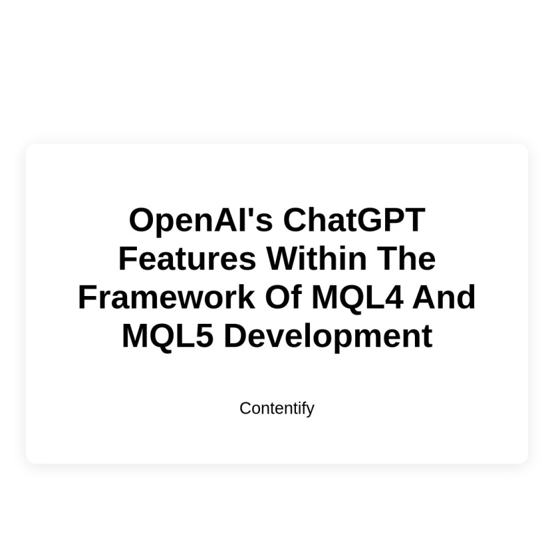 Contentify AI on LinkedIn: OpenAI's ChatGPT features within the ... Contentify AI on LinkedIn: OpenAI's ChatGPT features within the ...