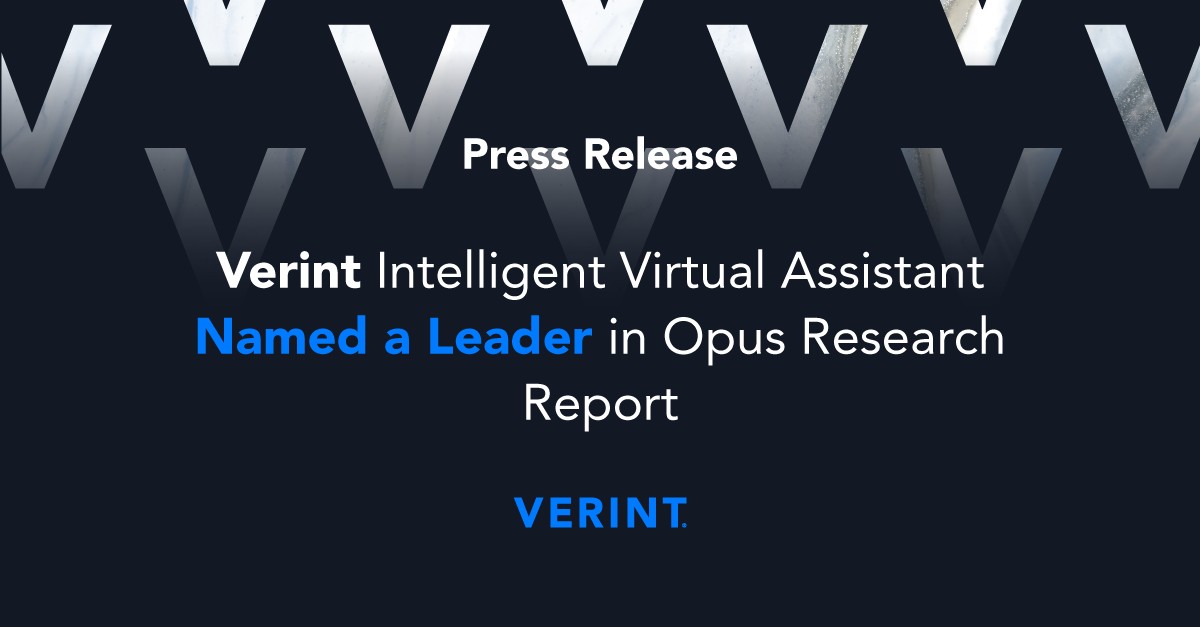Verint on LinkedIn: Verint Intelligent Virtual Assistant Named a Leader ... Verint on LinkedIn: Verint Intelligent Virtual Assistant Named a Leader ...