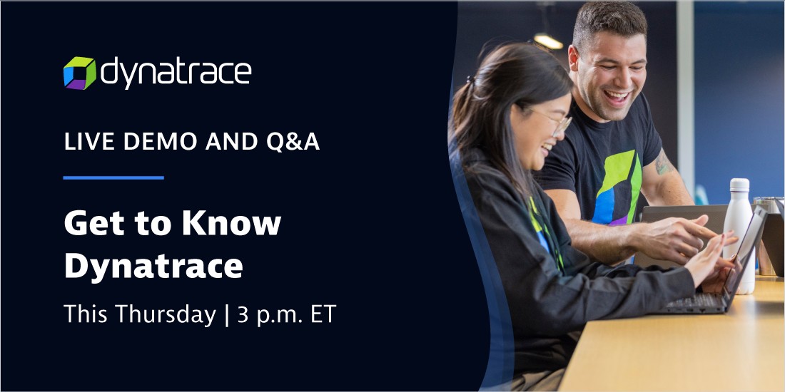 Joel Gilmore on LinkedIn: Webinar: Get to Know Dynatrace Demo | Dynatrace Joel Gilmore on LinkedIn: Webinar: Get to Know Dynatrace Demo | Dynatrace