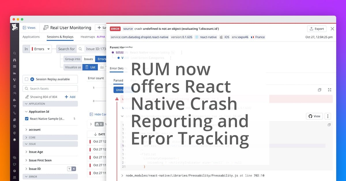 React Jobs on LinkedIn: RUM now offers React Native Crash Reporting and ... React Jobs on LinkedIn: RUM now offers React Native Crash Reporting and ...