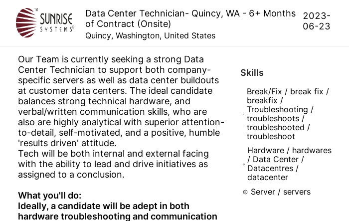 Megha Suvarna on LinkedIn: #datacentertechnician #quincy #quincy Megha Suvarna on LinkedIn: #datacentertechnician #quincy #quincy