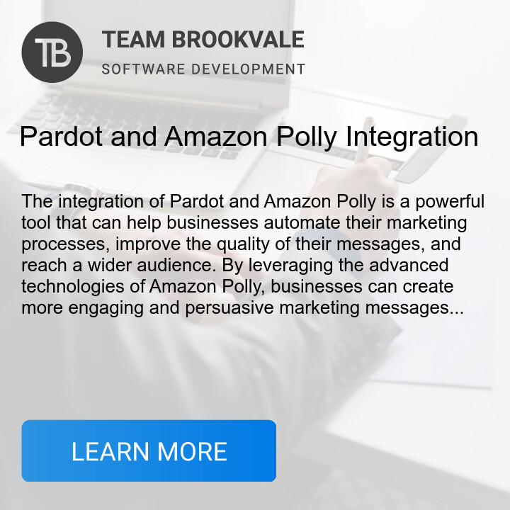 Ed Saunders on LinkedIn: Pardot and Amazon Polly Integration Ed Saunders on LinkedIn: Pardot and Amazon Polly Integration