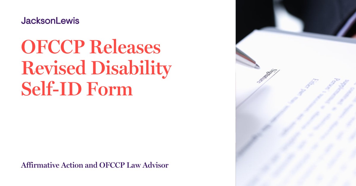Pat Peters on LinkedIn: OFCCP Releases Revised Disability Self-ID Form ... Pat Peters on LinkedIn: OFCCP Releases Revised Disability Self-ID Form ...