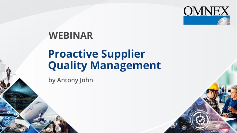 Omnex Systems Europe on LinkedIn: Proactive Supplier Quality Management ... Omnex Systems Europe on LinkedIn: Proactive Supplier Quality Management ...