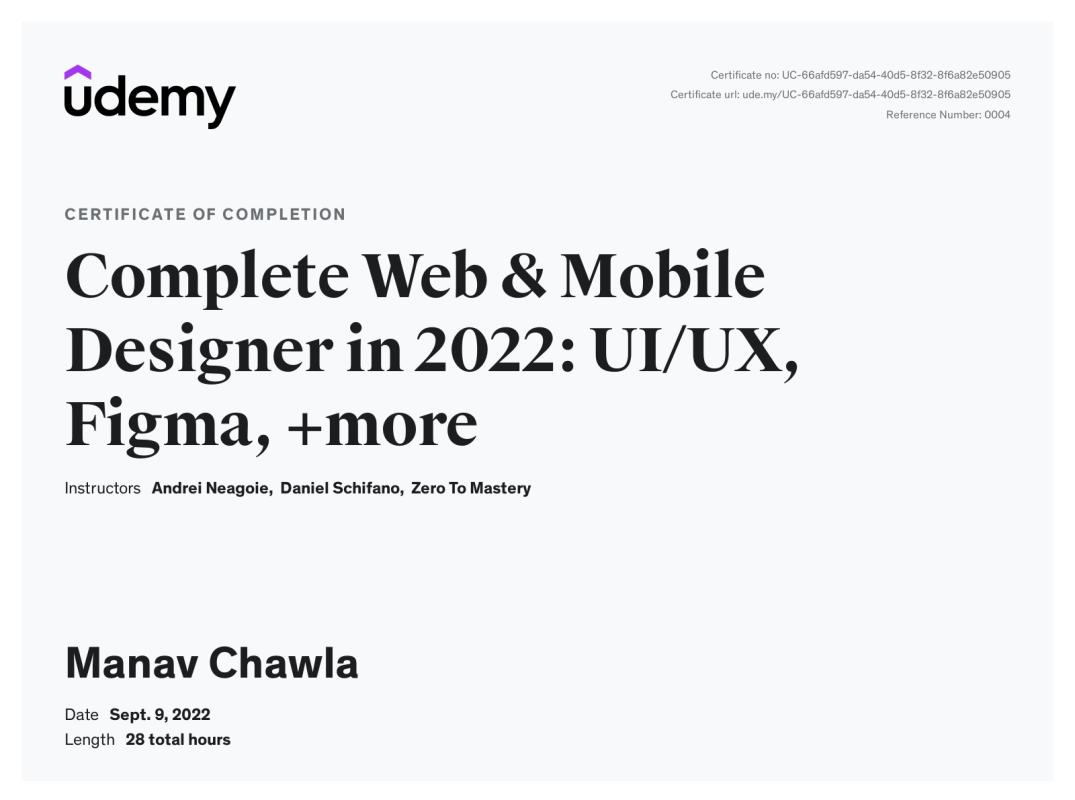 Manav Chawla on LinkedIn: Udemy Course Completion Certificate Manav Chawla on LinkedIn: Udemy Course Completion Certificate