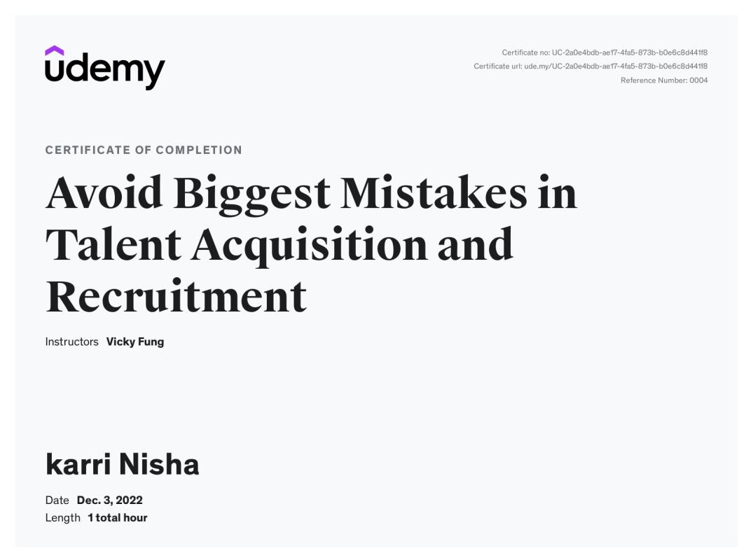 Karri Nisha on LinkedIn: Udemy Course Completion Certificate Karri Nisha on LinkedIn: Udemy Course Completion Certificate